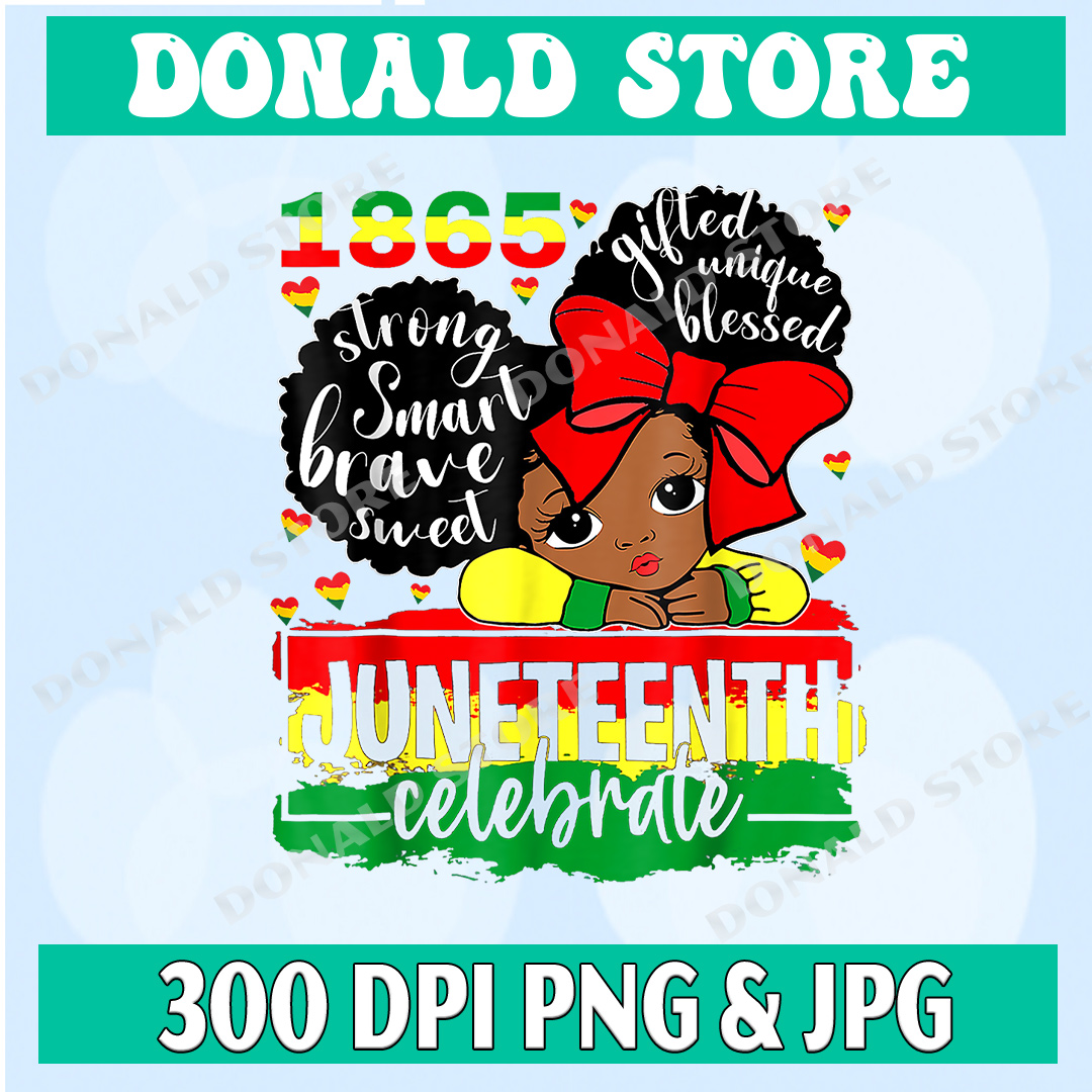 Juneteenth 1865 Brown Skin Princess African Girls Kids PNG, | Inspire ...