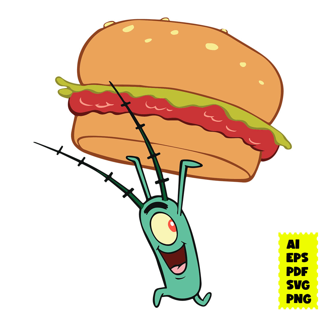 Plankton Svg, Hamburger Svg, Spongebob Svg, Bob Svg, Cartoon | Inspire ...