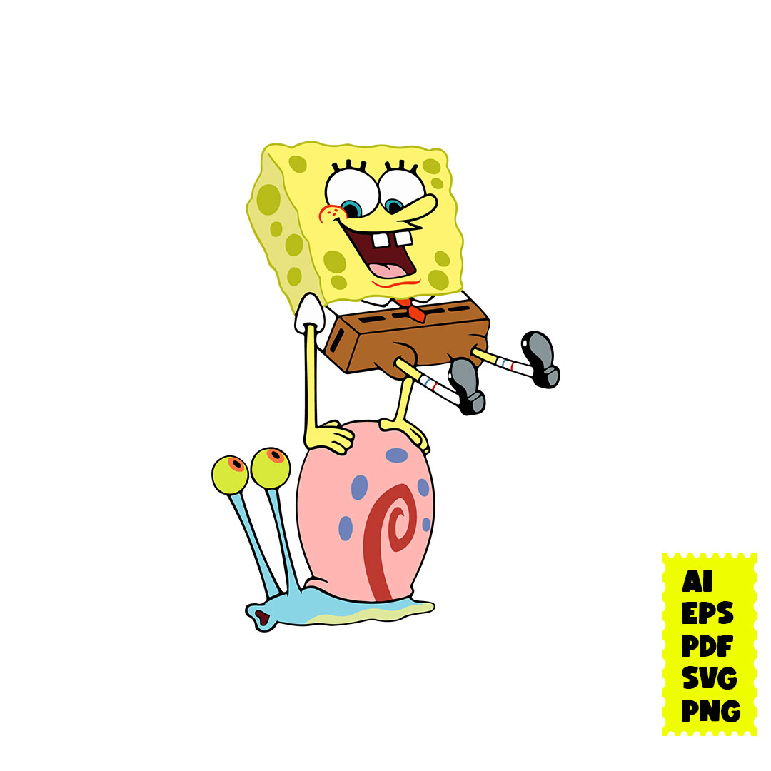 Spongebob And Gary Svg, Gary Svg, Spongebob Hopping Svg, Spo | Inspire ...