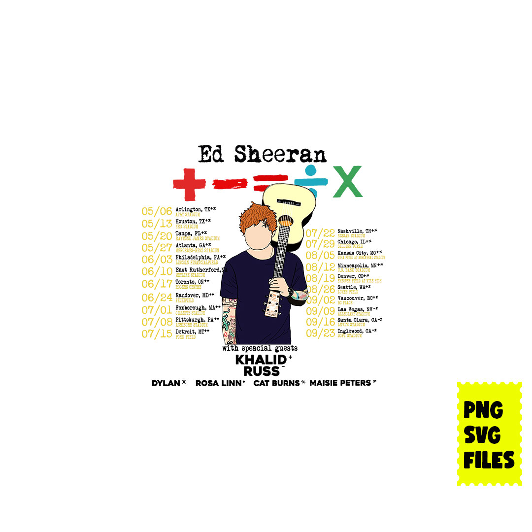 Ed Sheeran Tour Svg, Ed Sheeran Svg, Music Tour 2023 Svg, Bu | Inspire ...