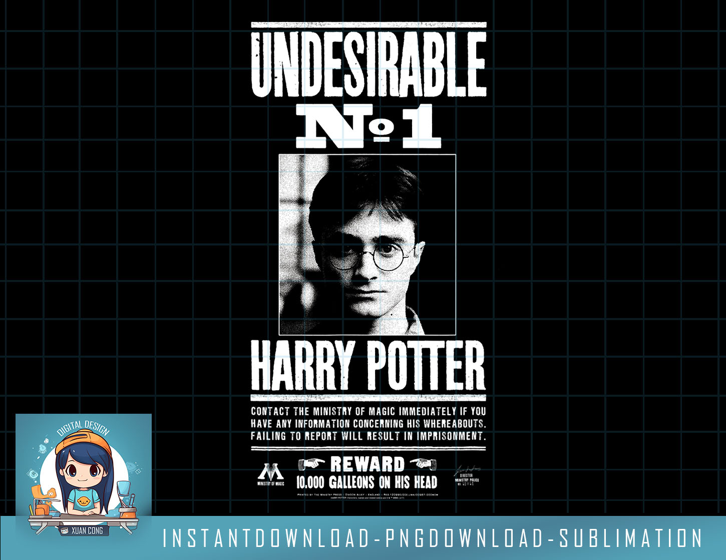 Harry Potter Undesirable No 1 png, sublimate, digital downlo | Inspire ...