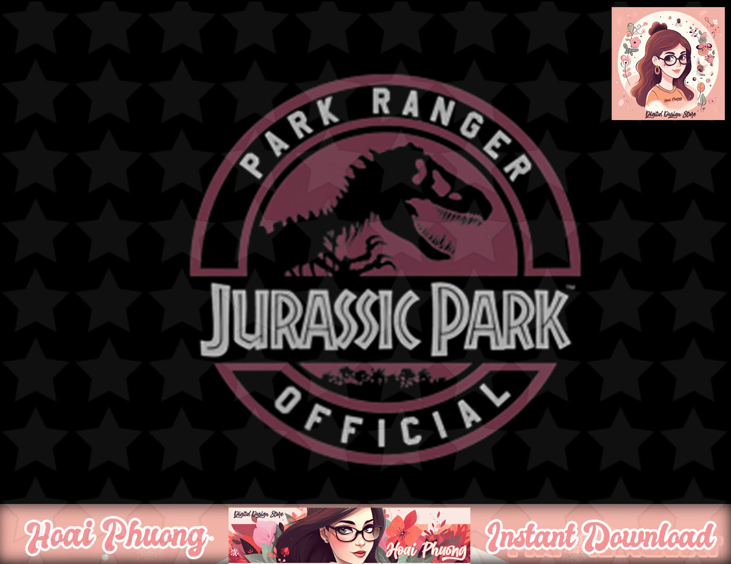 Jurassic Park Left Chest Red Park Ranger Emblem png, instant - Inspire ...
