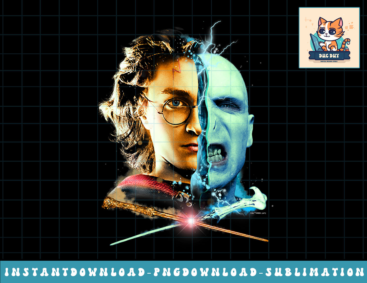 Harry Potter And Voldemort Split Face png, sublimate, digita | Inspire ...