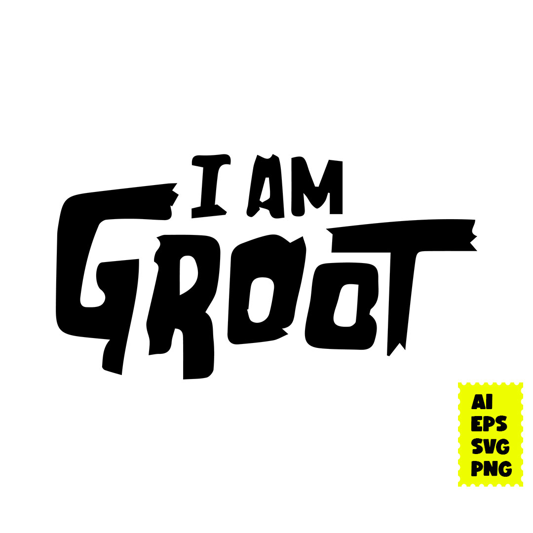 I Am Groot Svg, I Am Groot Font Svg, I Am Groot Black Svg, G | Inspire ...
