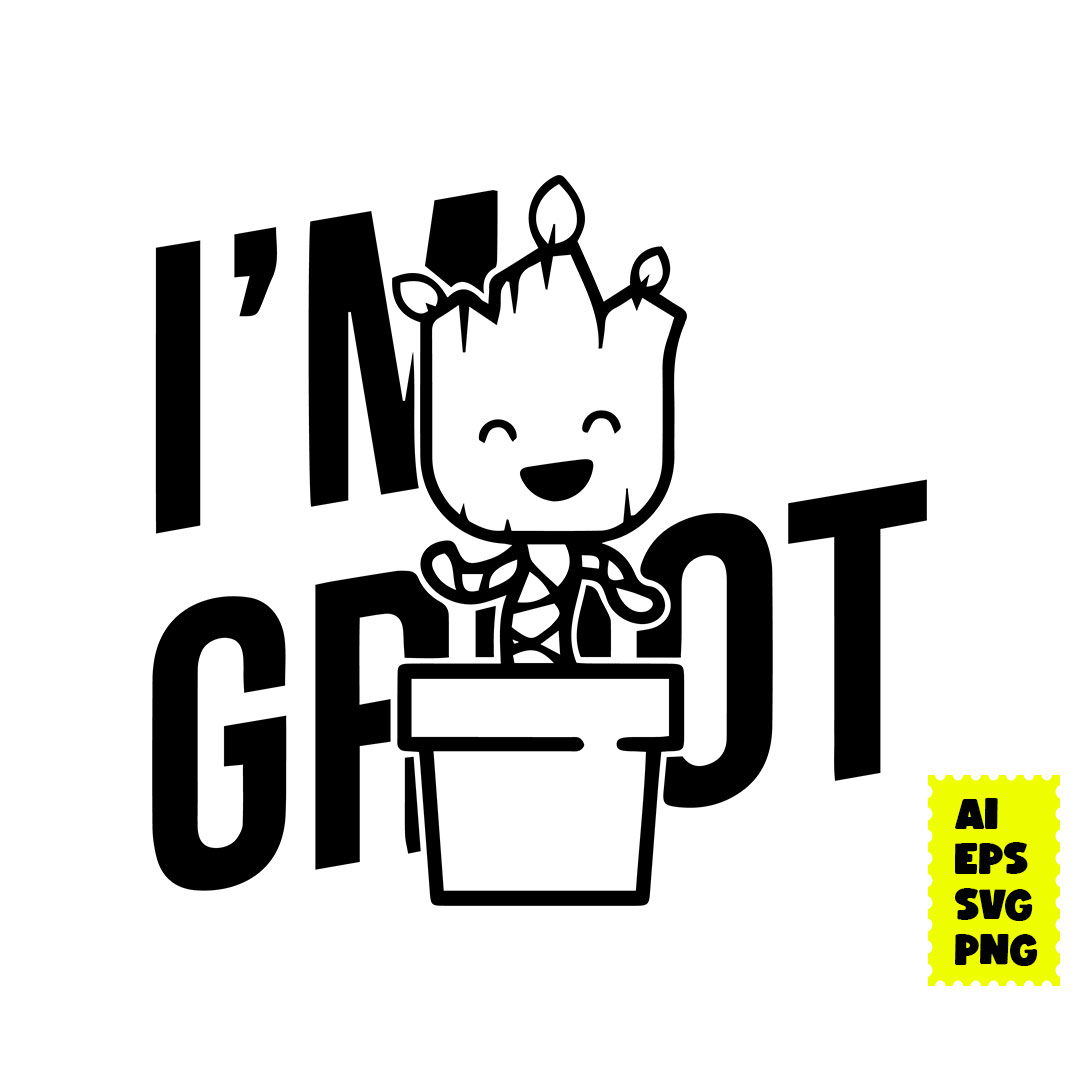 I Am Groot Svg, I Am Groot Font Svg, I Am Groot Black Svg, G | Inspire ...