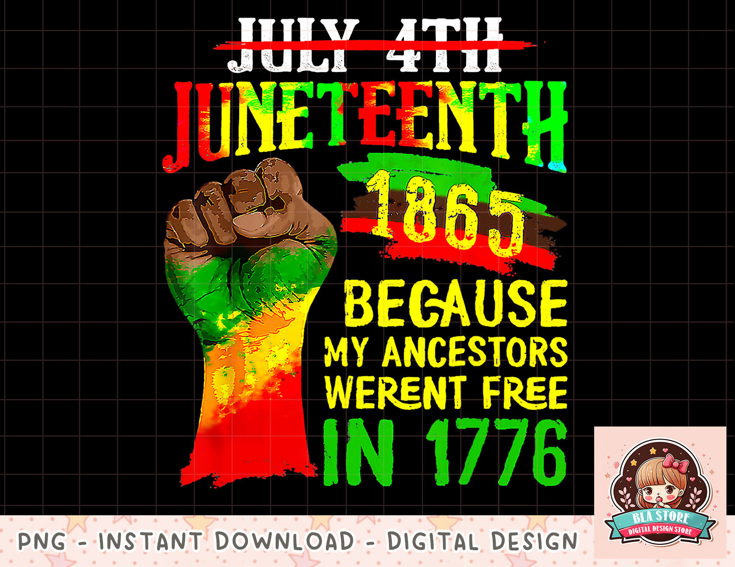 July 4th Juneteenth 1865 Because My Ancestors Freedom png, i | Inspire ...