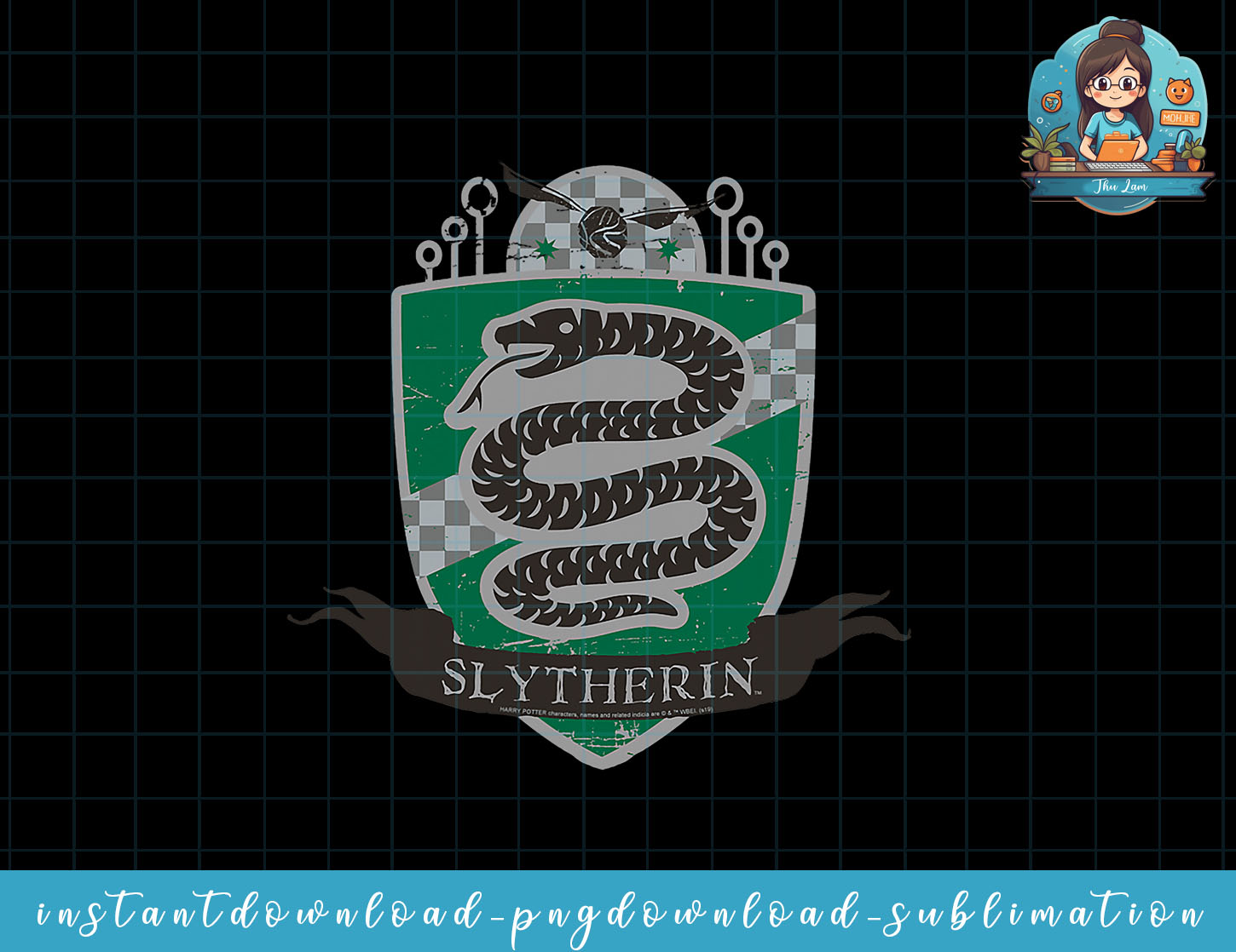 Harry Potter Slytherin Quidditch Crest png, sublimate, digit | Inspire ...