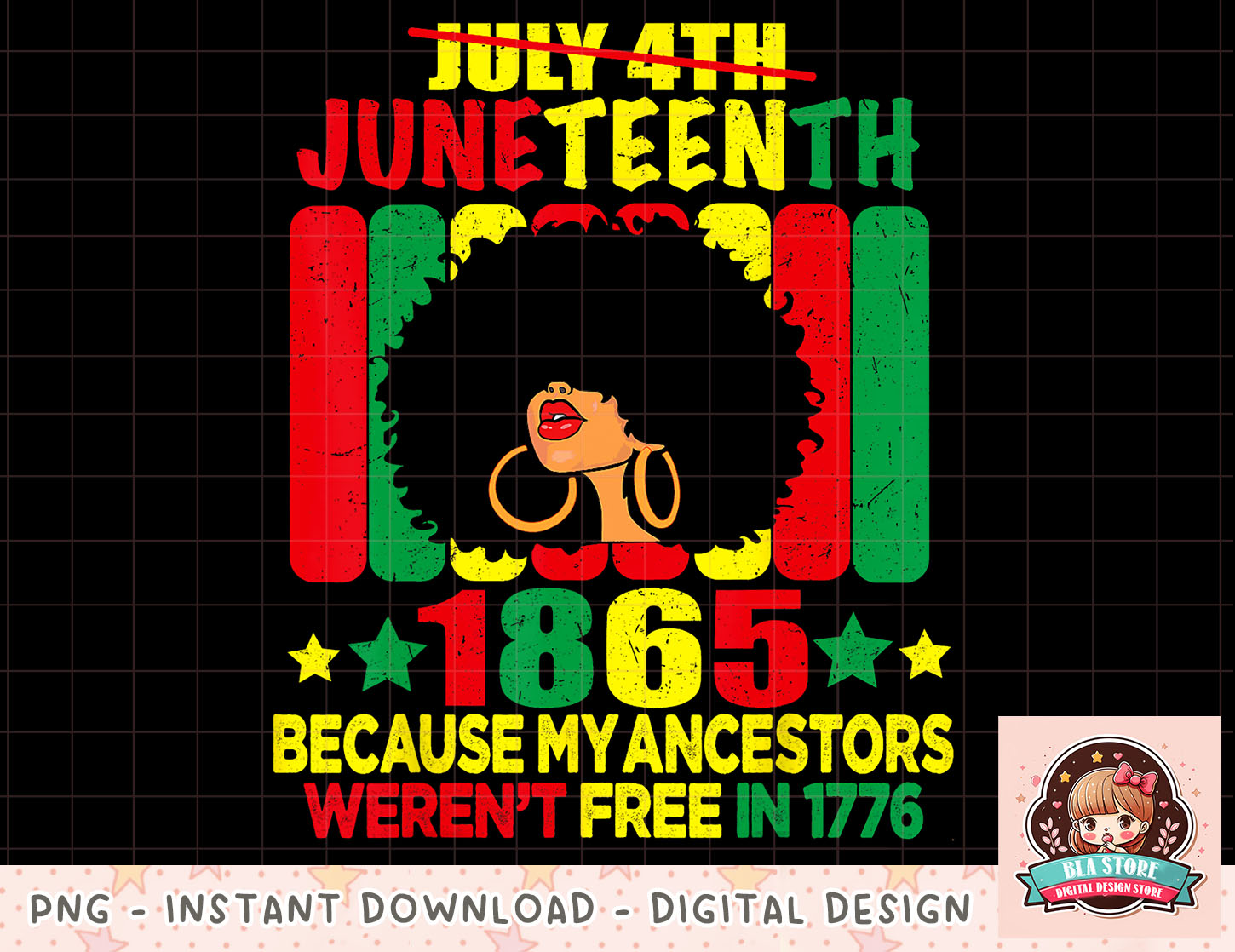 July 4th Juneteenth 1865 Because My Ancestors png, instant d | Inspire ...
