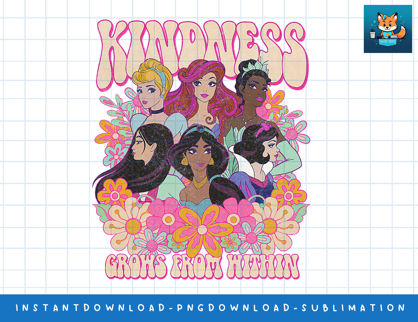Disney Princess Kindness Grows From Within Floral Group png, | Inspire ...