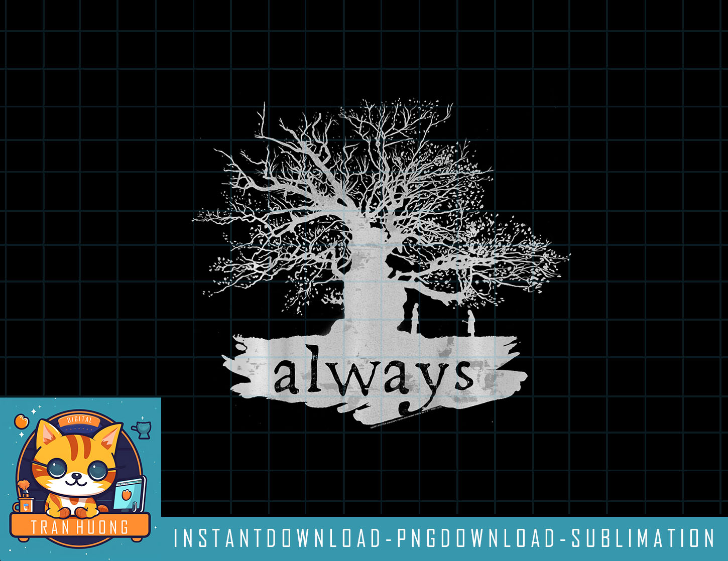 Kids Harry Potter Always Tree Silhouette Lily & Snape png, s | Inspire ...
