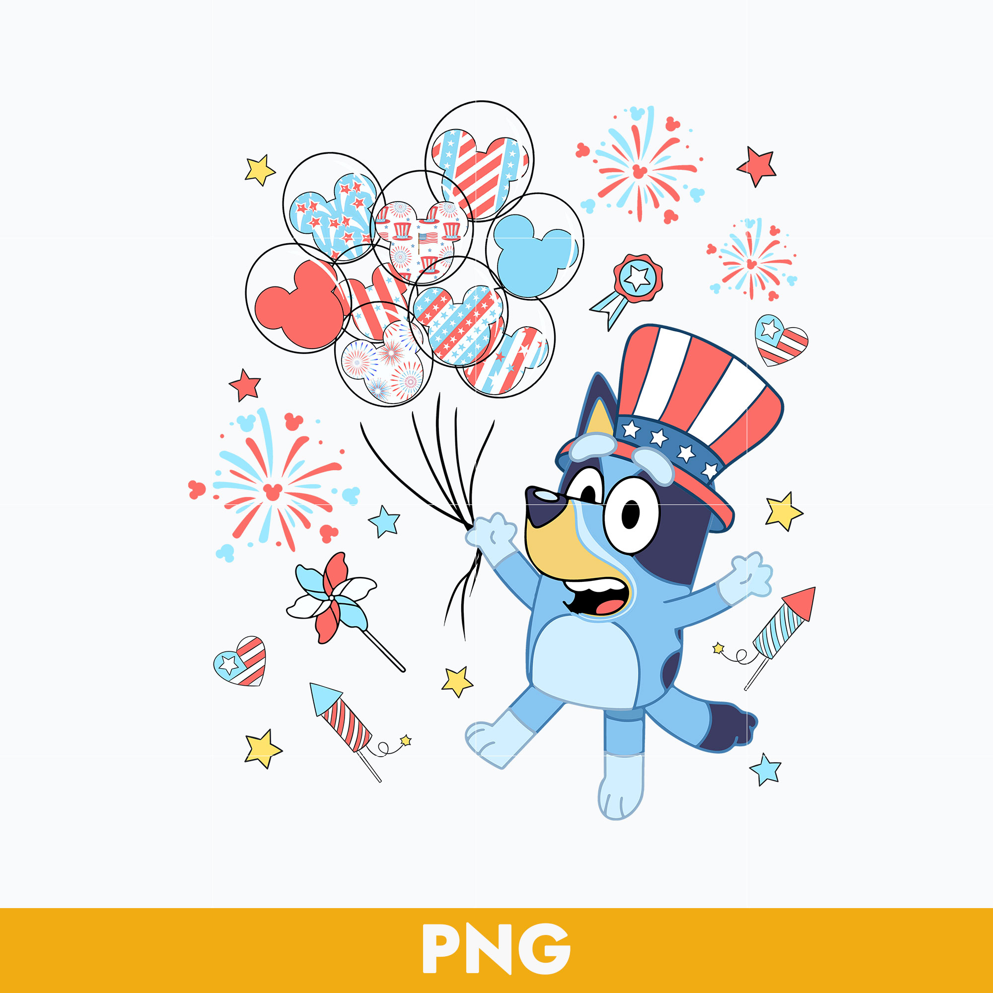 Bluey Happy 4th Of July Png, 4th Of July Png, Bluey 4th Of J | Inspire ...