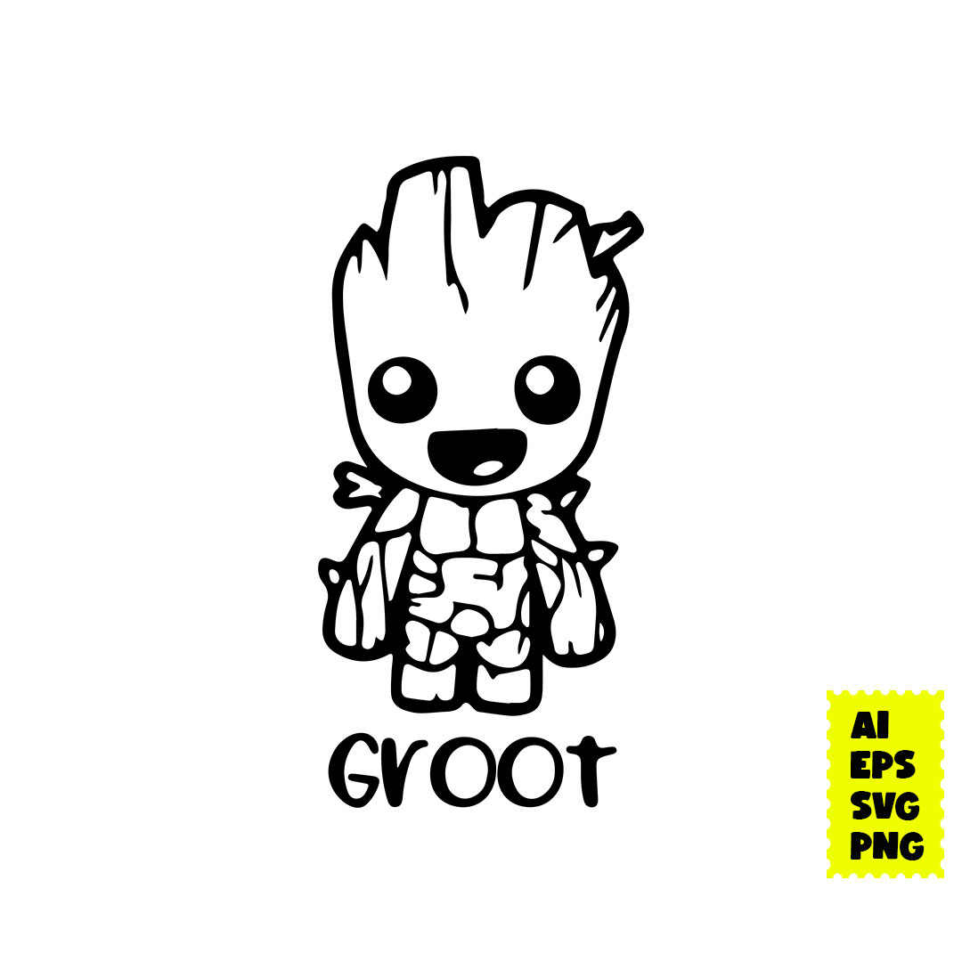 Baby Groot Svg, I Am Groot Svg, Groot Black Svg, Groot Svg, - Inspire ...