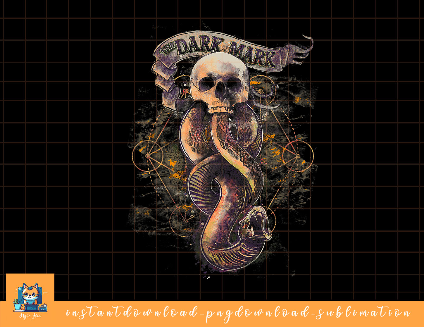 Harry Potter The Dark Mark Illustrated png, sublimate, digit | Inspire ...