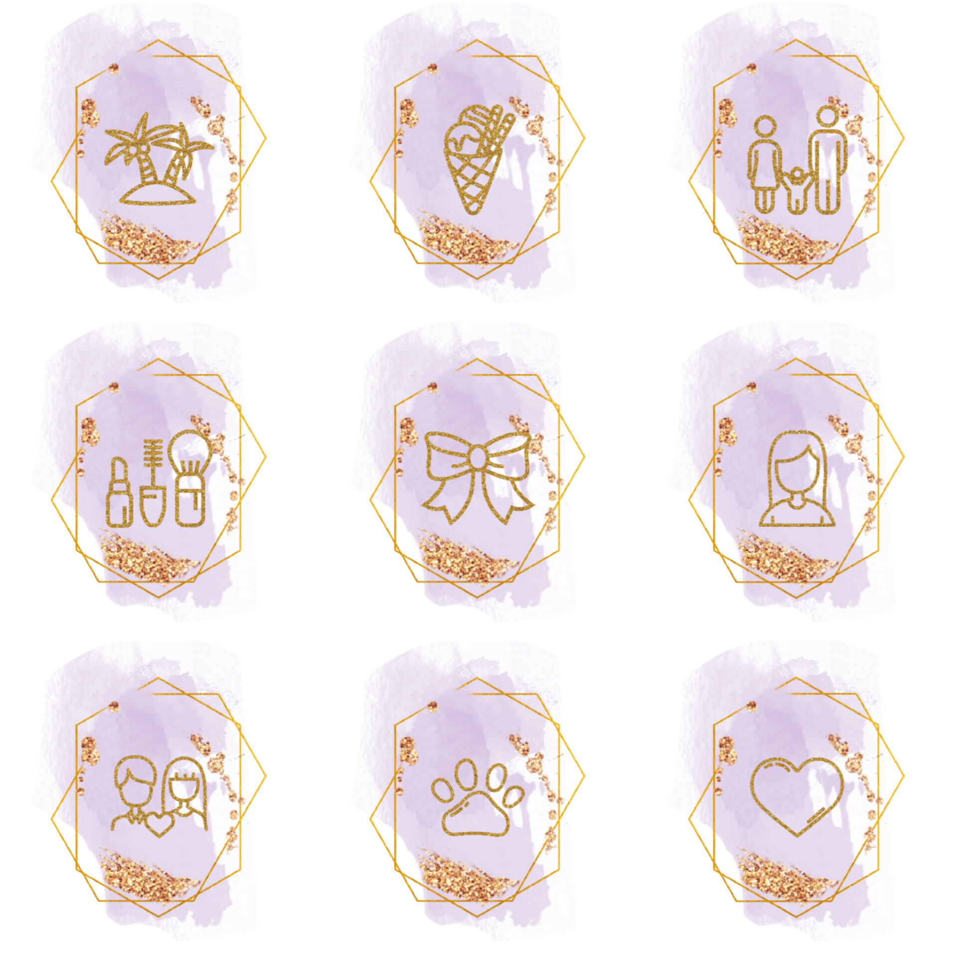 36 Lifestyle Instagram Highlight Icons. Pink and gold Instag | Inspire ...