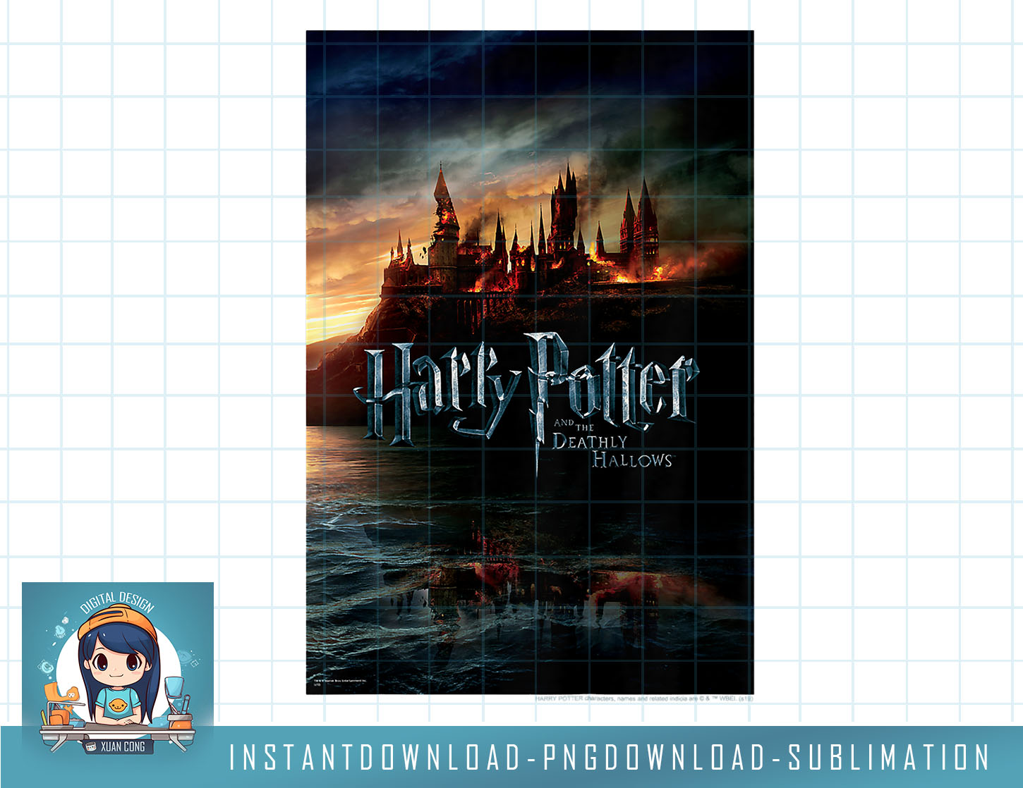 Kids Harry Potter And The Deathly Hallows Hogwarts Poster pn - Inspire ...