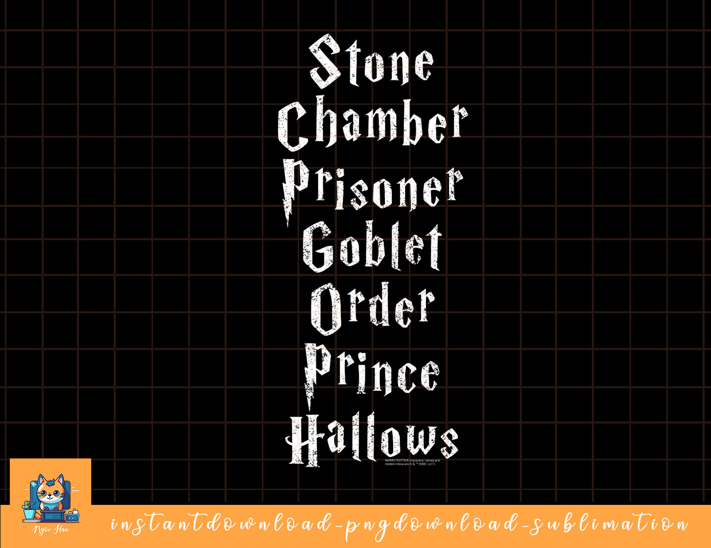 Harry Potter Titles png, sublimate, digital download | Inspire Uplift