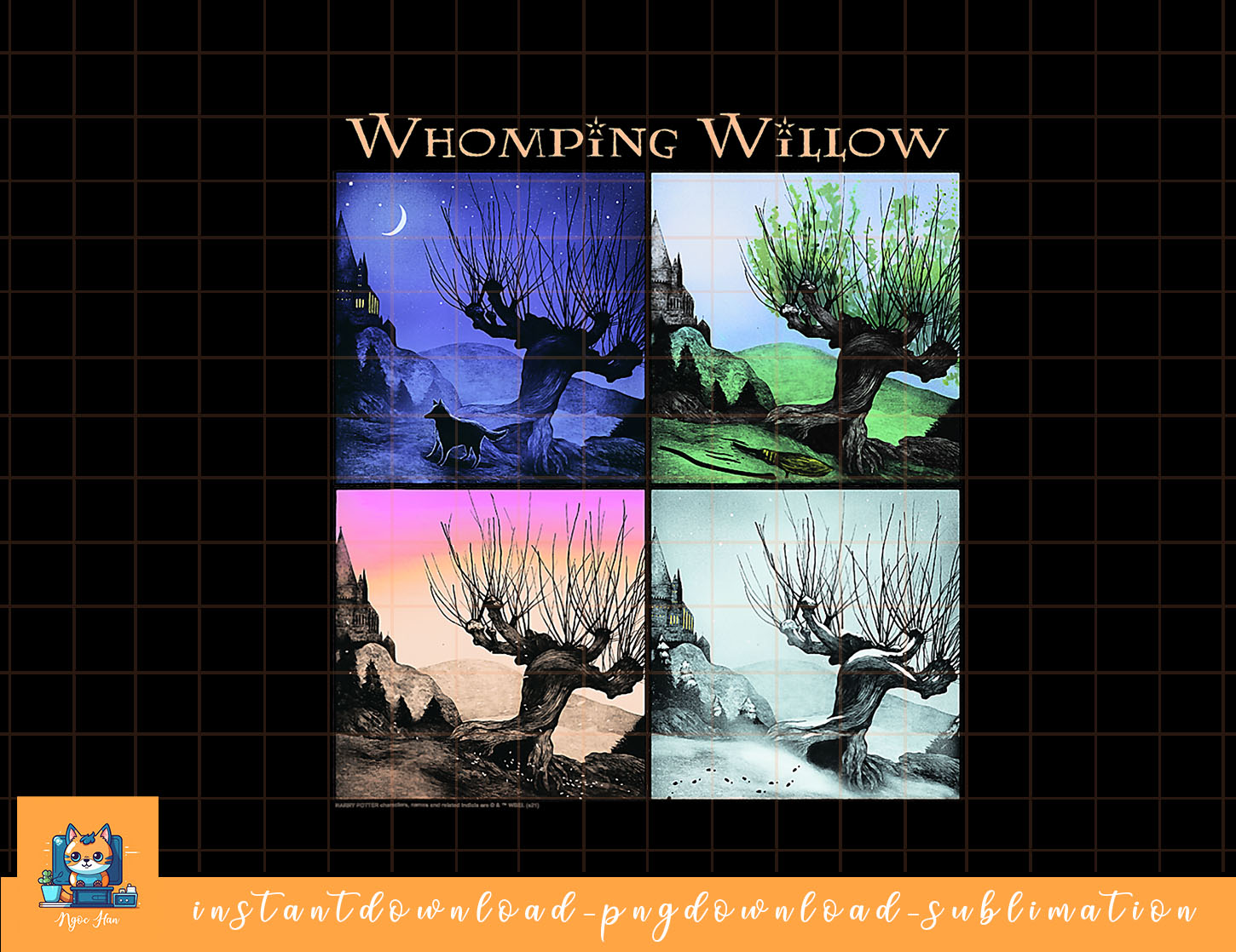 Harry Potter Whomping Willow Seasonal Box Up png, sublimate, - Inspire ...