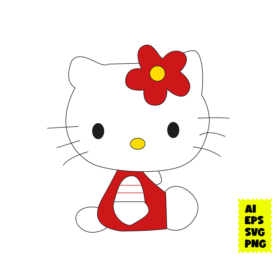 Kawaii Kitty Svg, Hello Kitty Svg, Kitty Svg, Cute Cat Svg, | Inspire ...