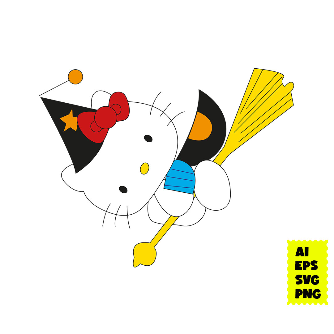 Hello Kitty Witch Svg, Witch Svg, Kawaii Svg, Hello Kitty Sv | Inspire ...