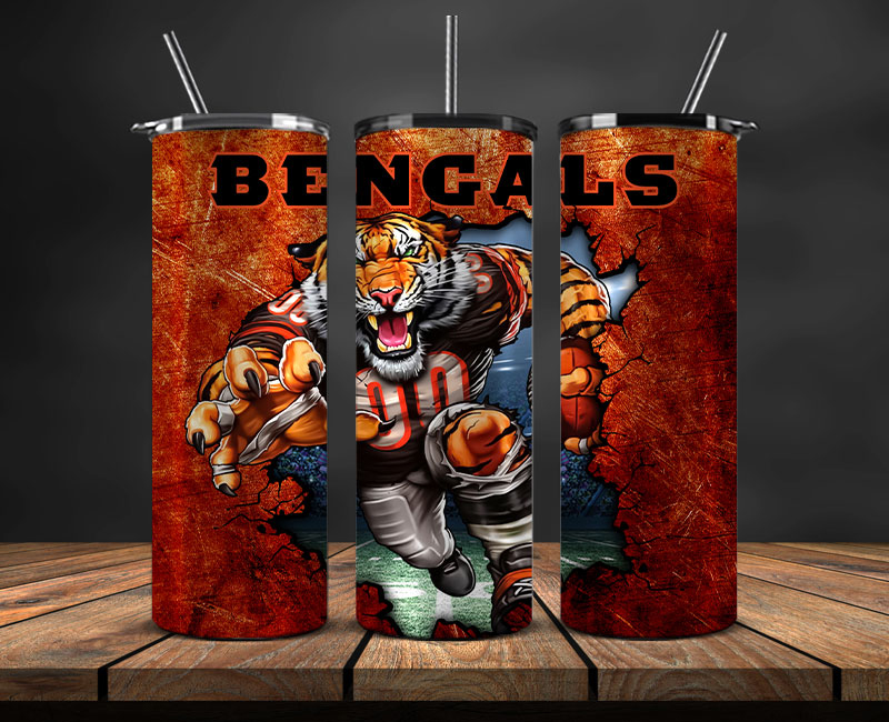 Bengals Football Png, Football Tumbler Wrap 07 - Inspire Uplift