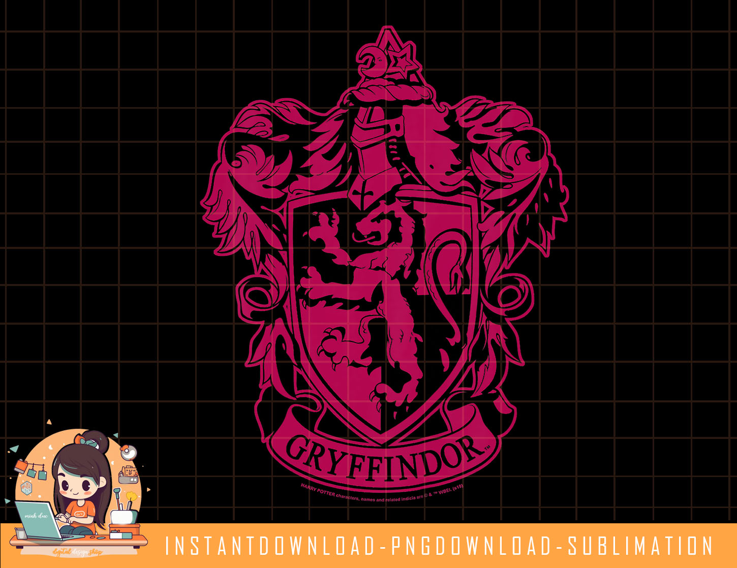 Kids Harry Potter Gryffindor Simple House Crest png, sublima | Inspire ...