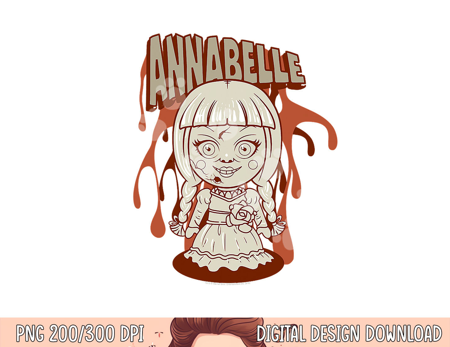 Annabelle Cute Character png, sublimation | Inspire Uplift