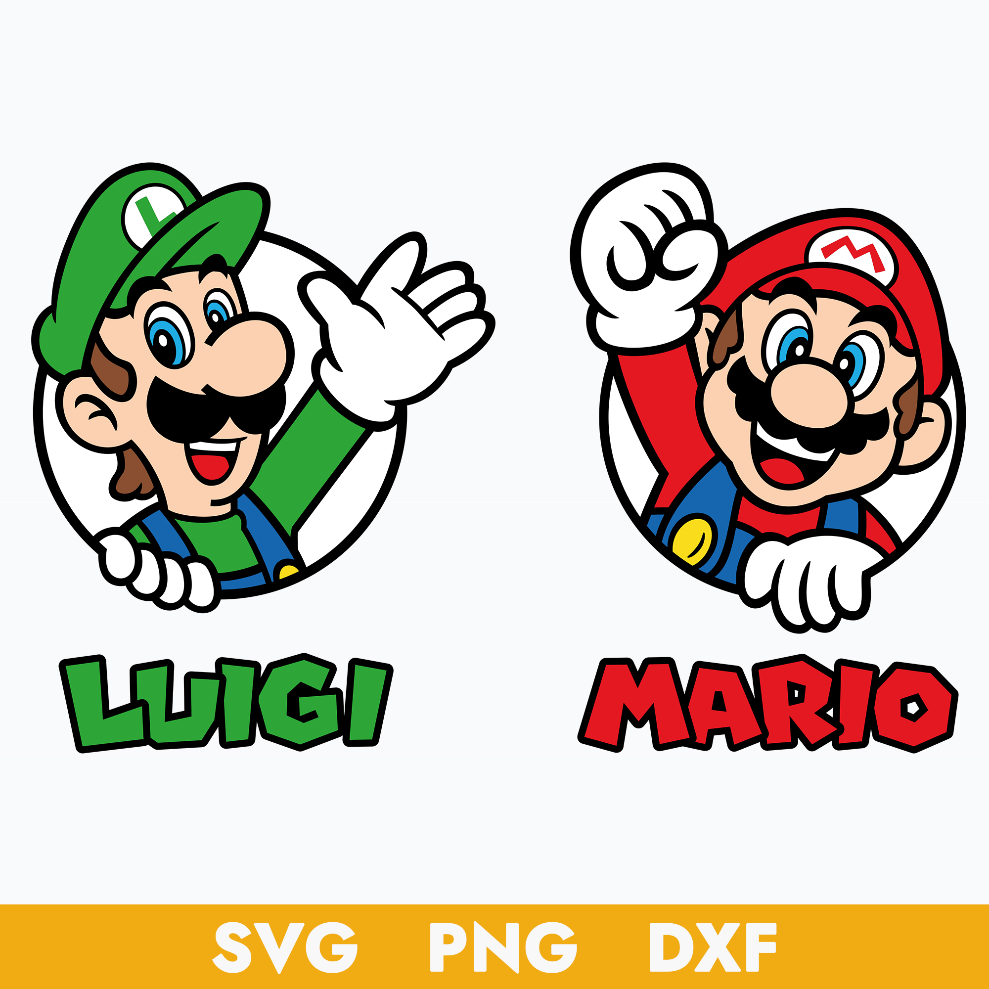 Mario Luigi Bundle Svg, Mario Svg, Luigi Mario Svg, Mario Cl | Inspire ...