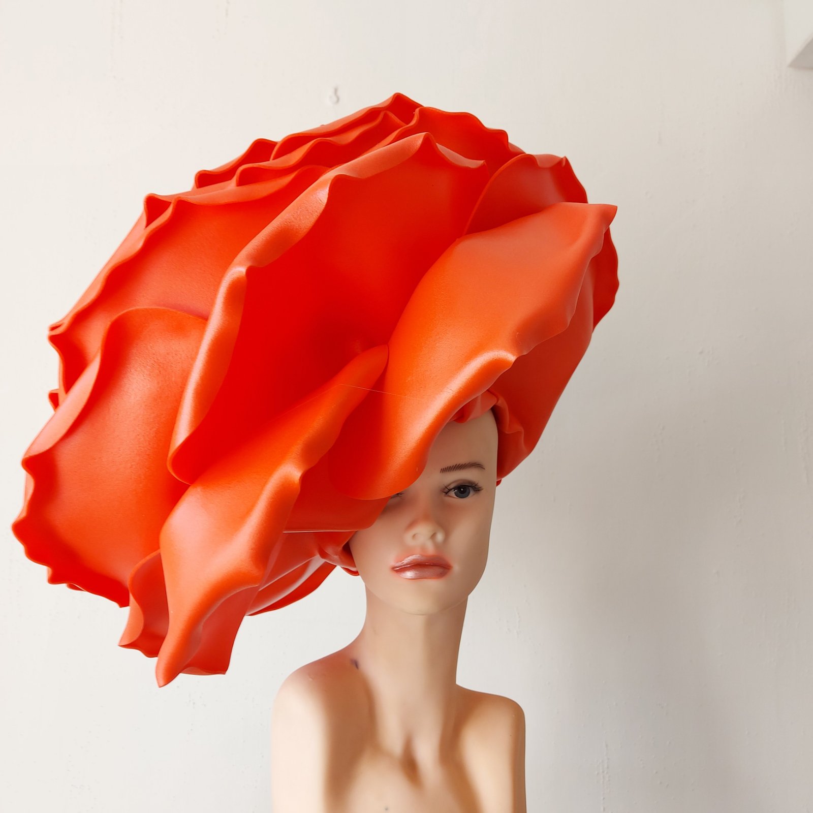 Large Red Rose Kentucky Derby Hat, Wedding, Church Hat, Fest | Inspire ...