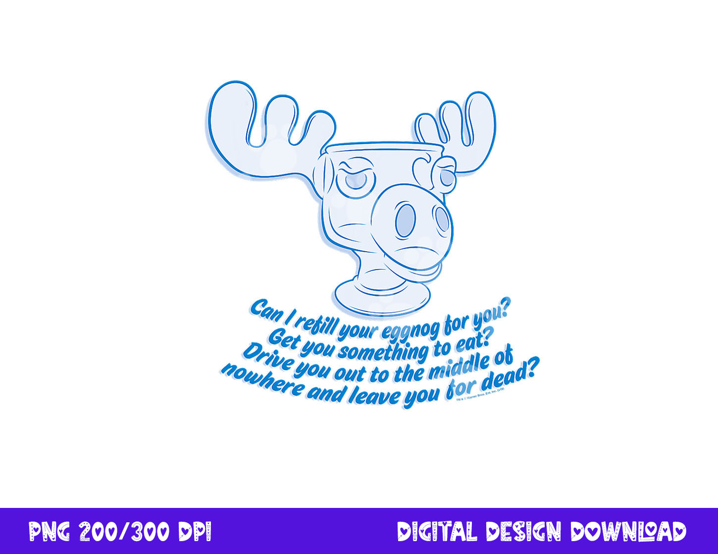 Christmas Vacation Moose Mug Refill png, sublimation | Inspire Uplift