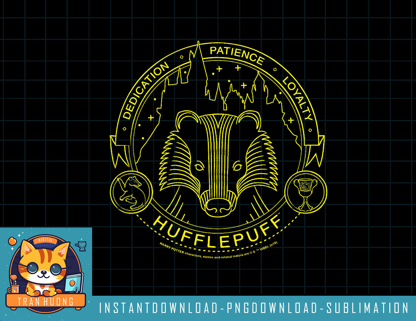 Kids Harry Potter Hufflepuff Badger House Values Logo Youth | Inspire ...