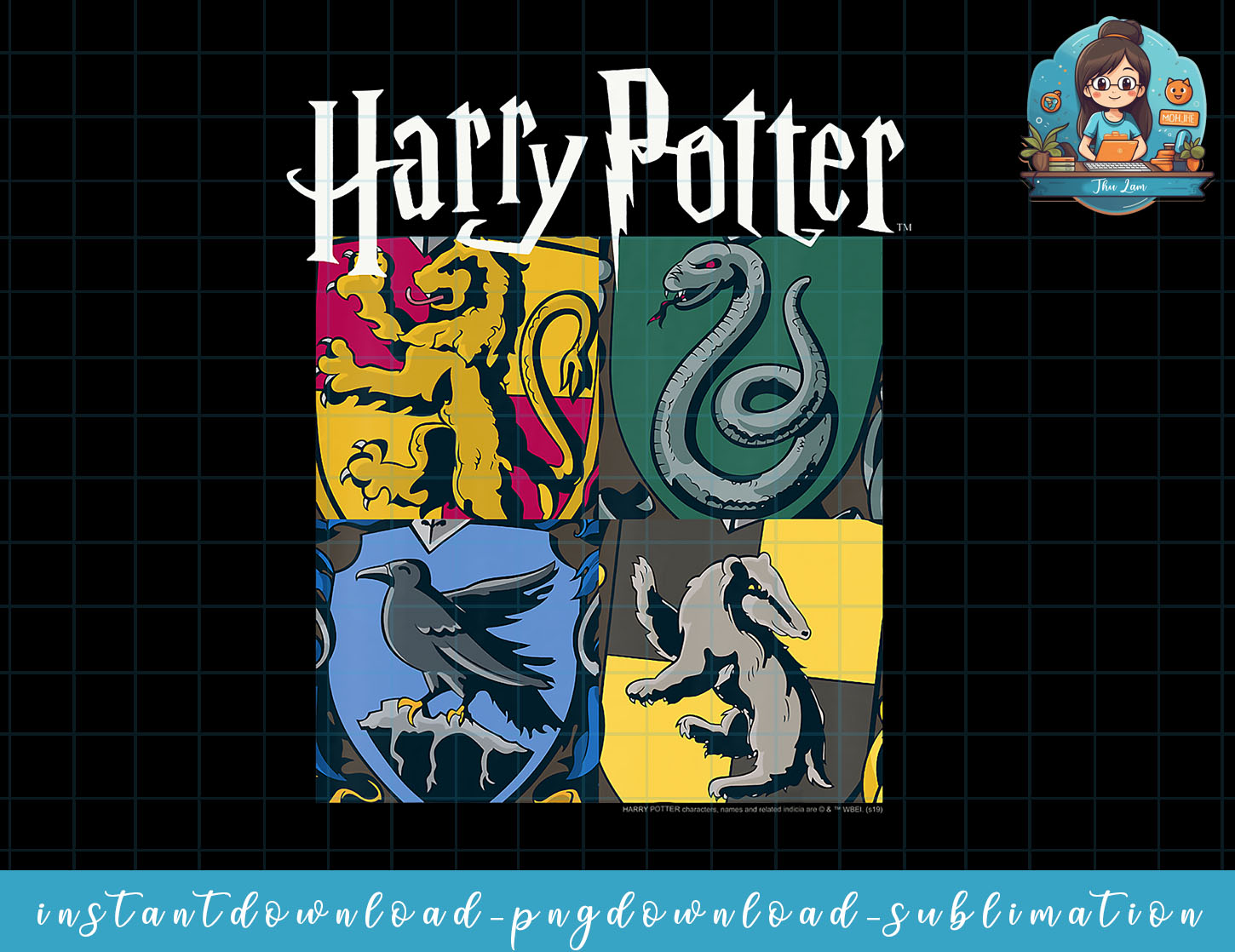 Kids Harry Potter House Crest Panels png, sublimate, digital | Inspire ...