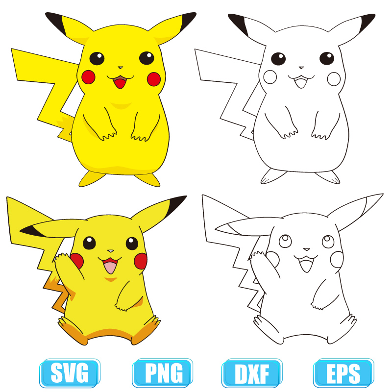 pikachu svg,pikachu face svg,pikachu cricut,pikachu | Inspire Uplift