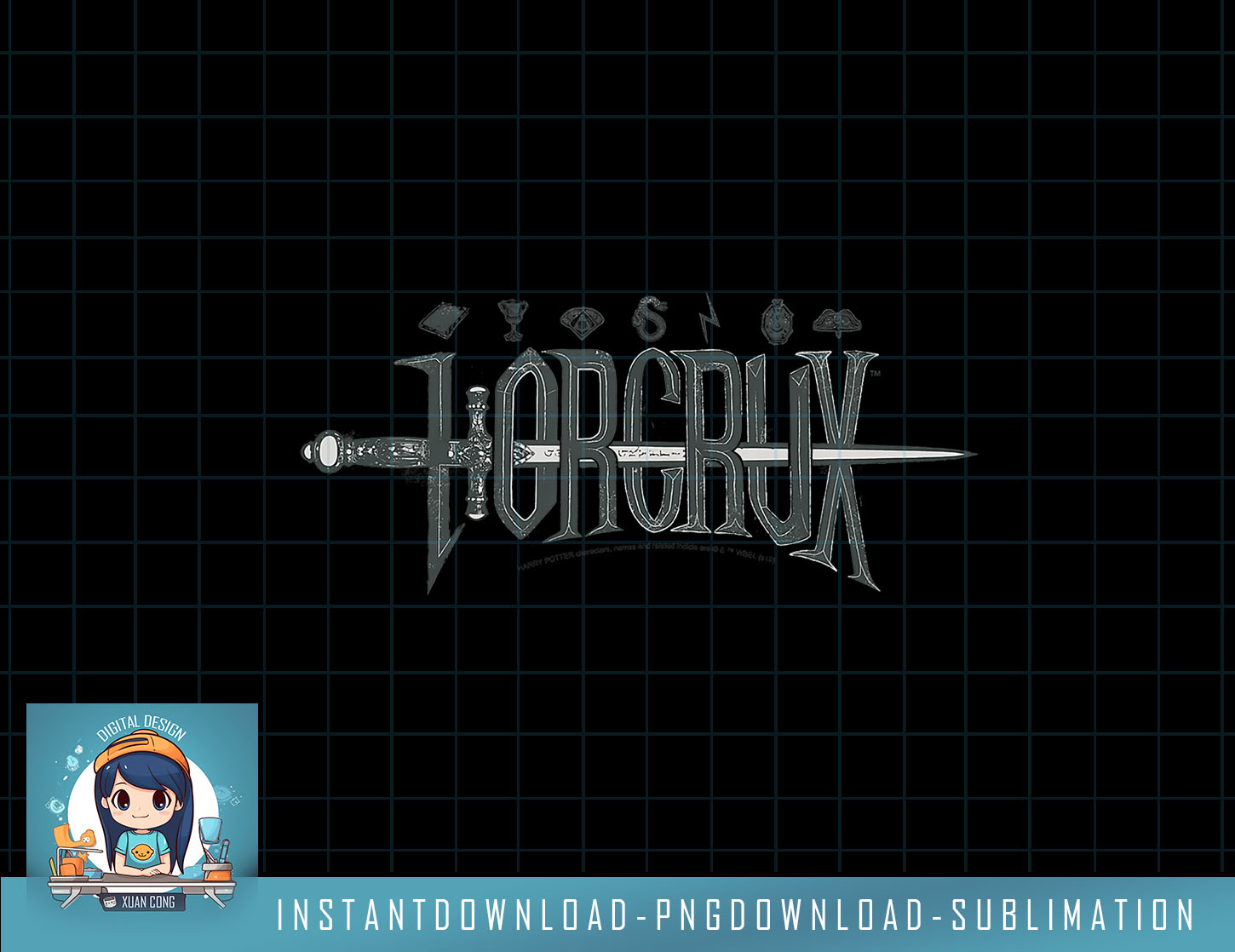 Kids Harry Potter Seven Horcrux Symbols png, sublimate, digi | Inspire ...