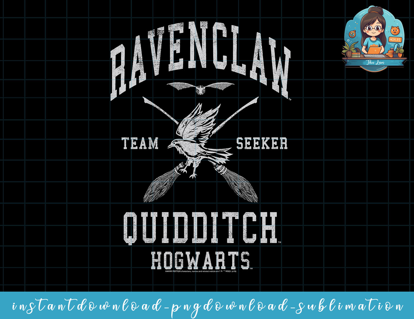 Kids Harry Potter Ravenclaw Team Seeker Text png, sublimate, | Inspire ...