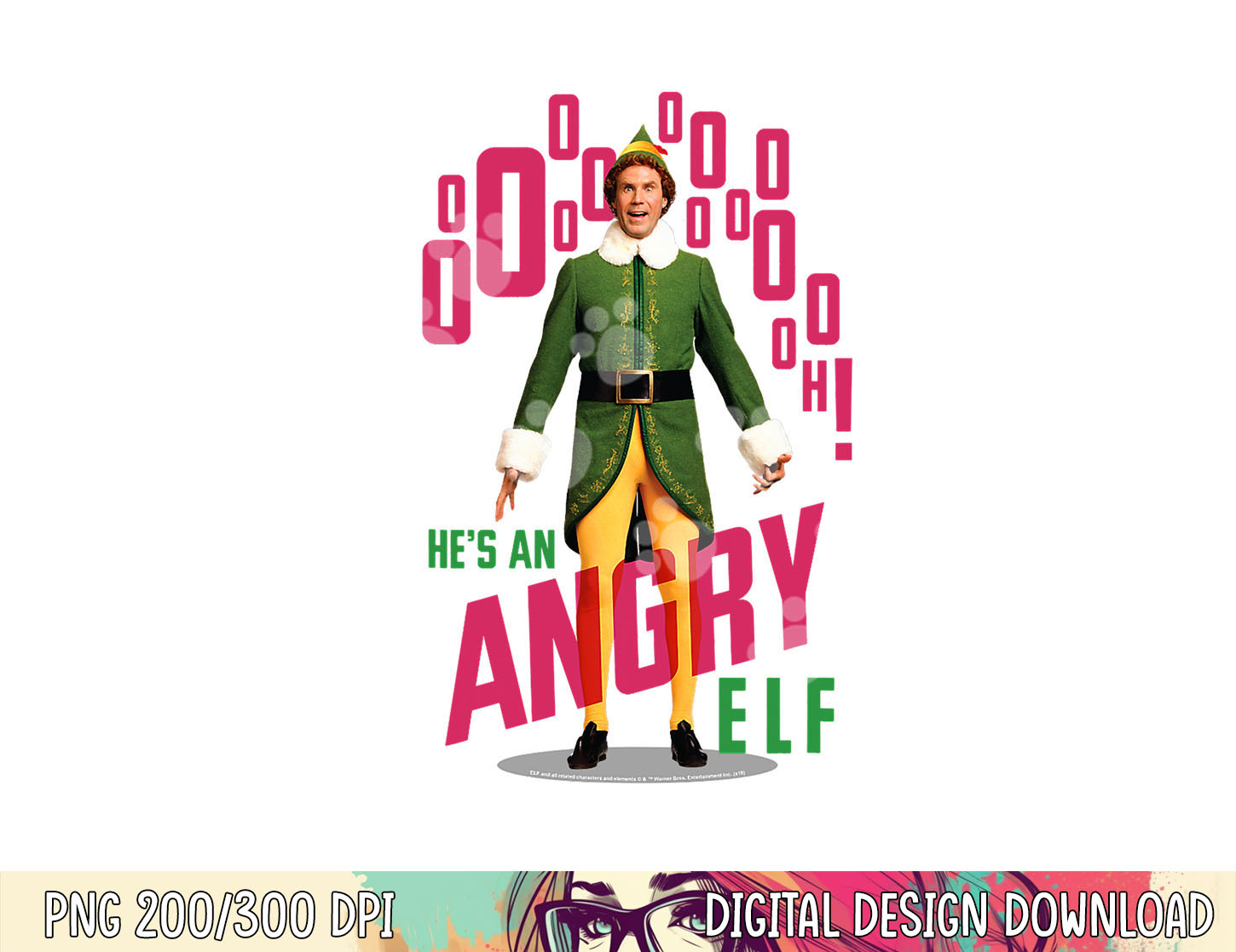 Elf He s an Angry Elf png, sublimation | Inspire Uplift