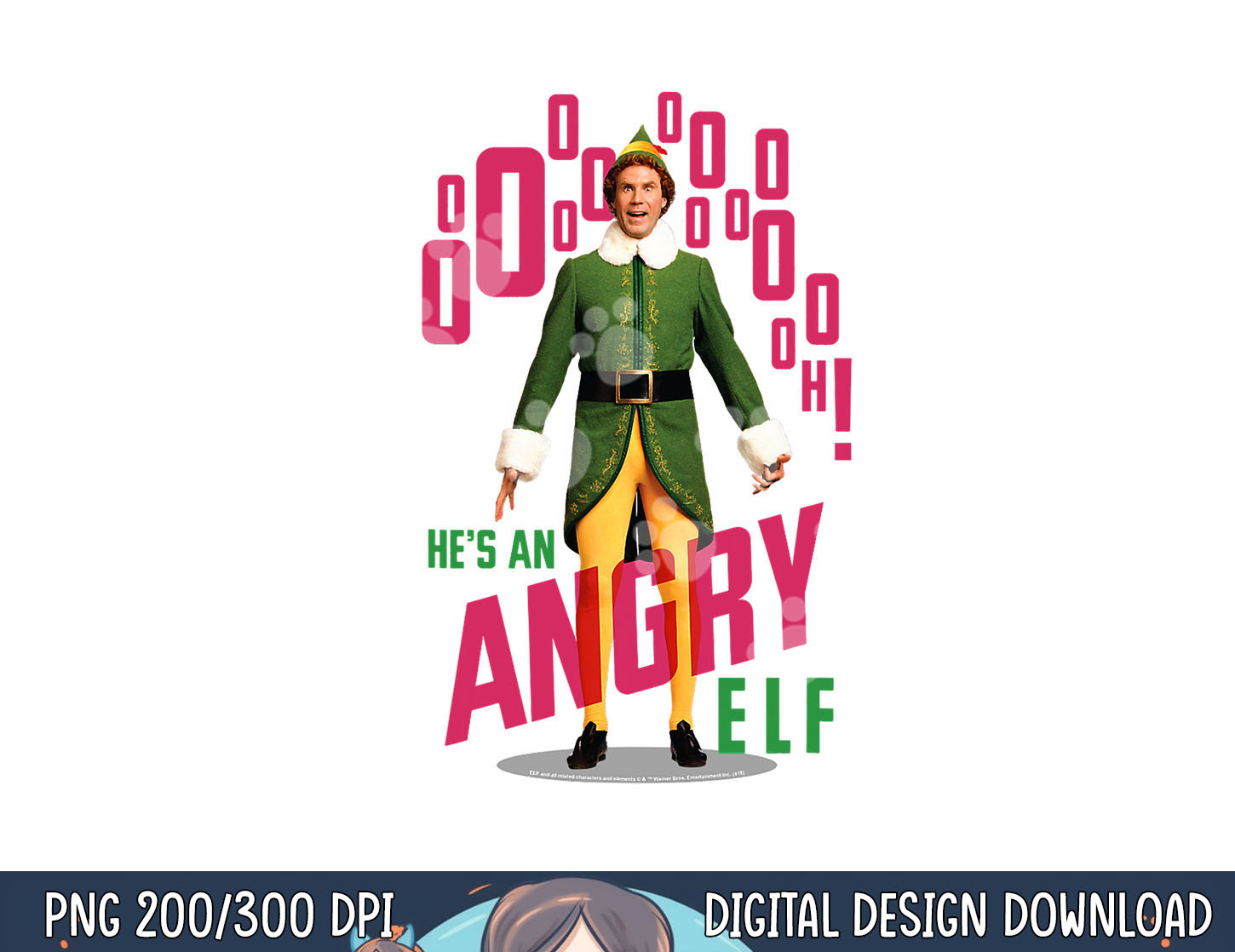 Elf He s an Angry Elf png, sublimation | Inspire Uplift