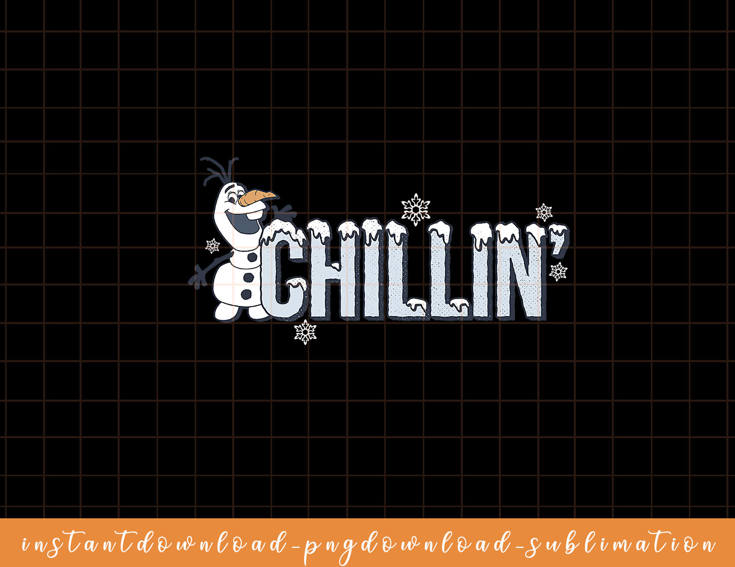 Disney Frozen Olaf Chillin Snowflakes Portrait png, sublimat | Inspire ...