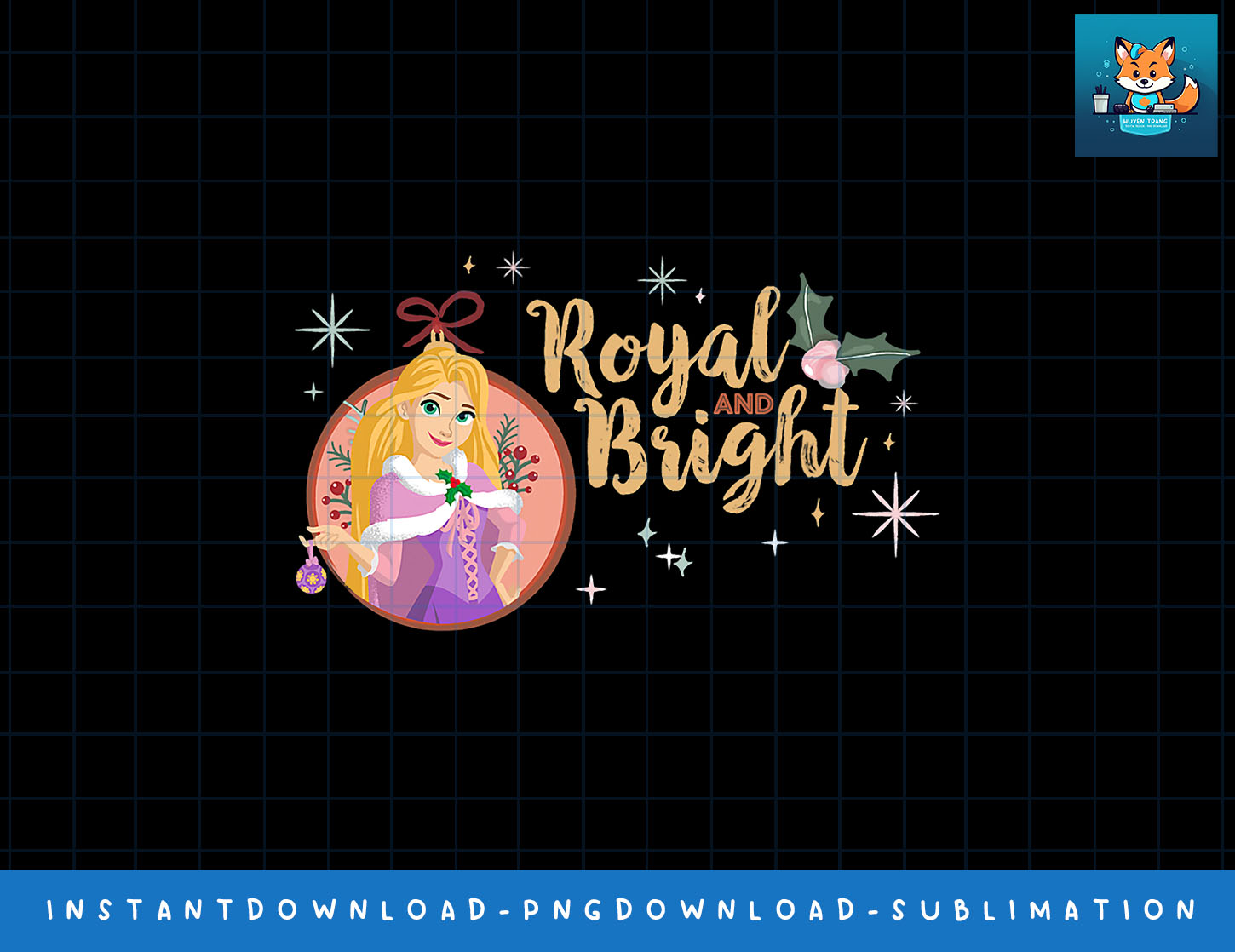 Disney Princess Rapunzel Royal and Bright Holiday png, subli - Inspire ...