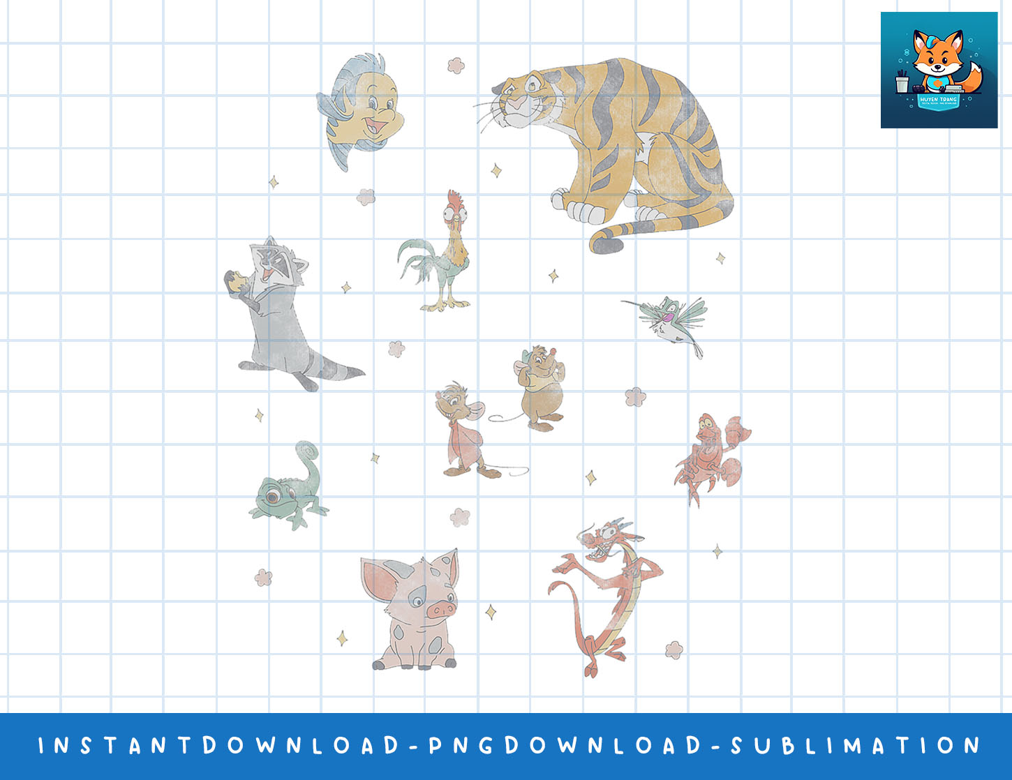 Disney Princess Sidekicks png, sublimate, digital print | Inspire Uplift