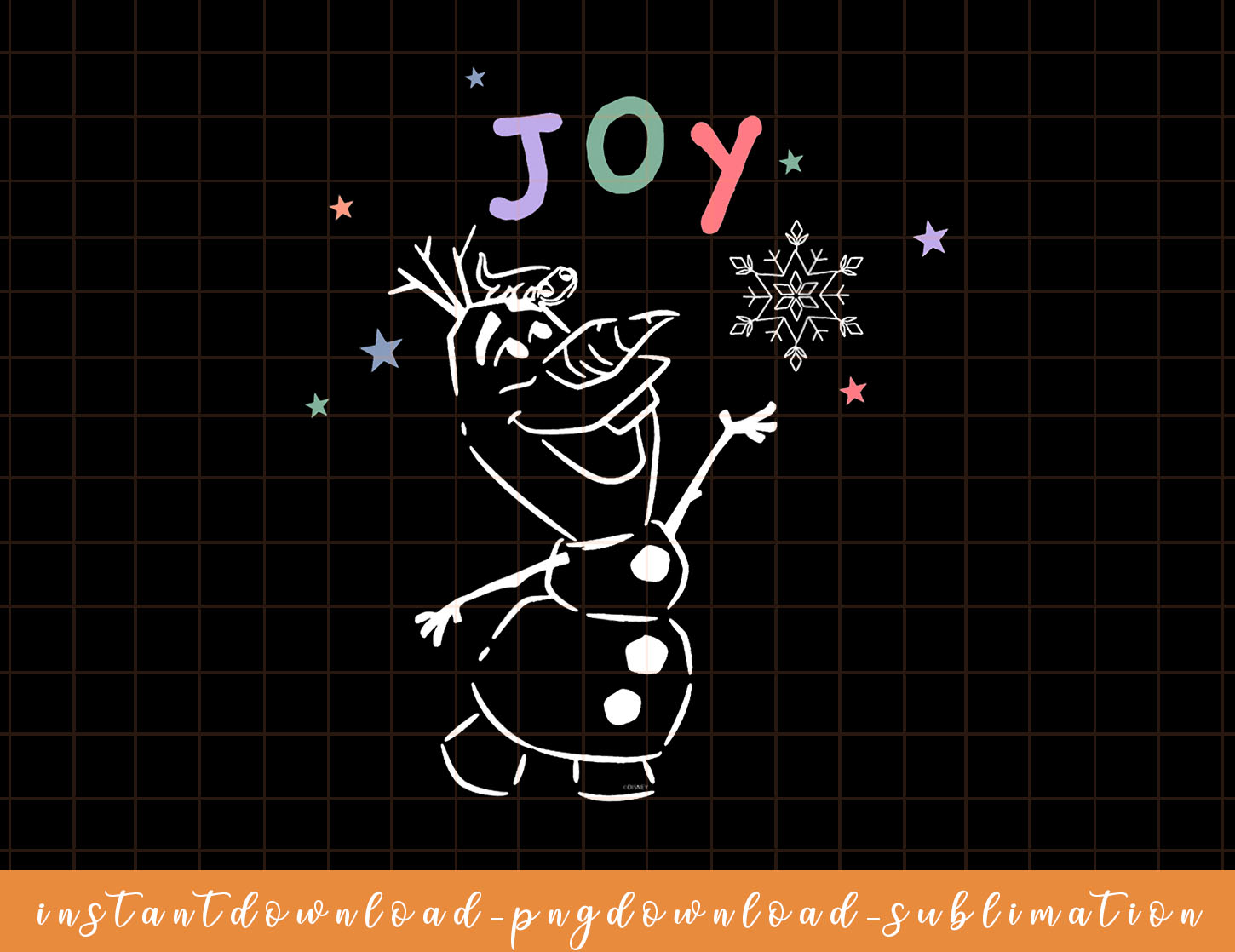 Disney Frozen Olaf Holiday Joy png, sublimate, digital downl | Inspire ...