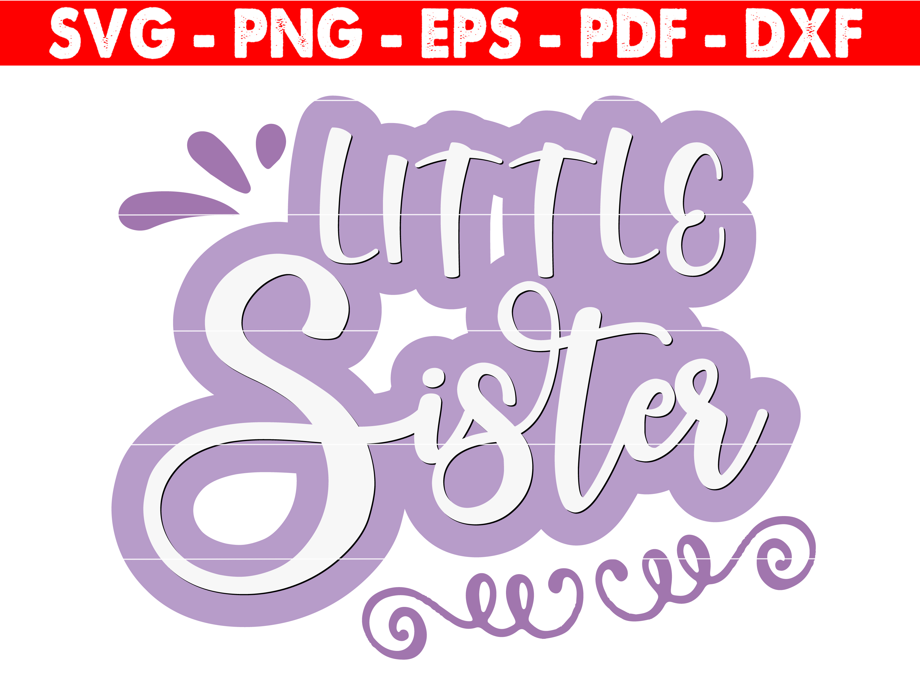 Little Sister Svg File For Cricut And Silhouette Cameo, Matc | Inspire ...