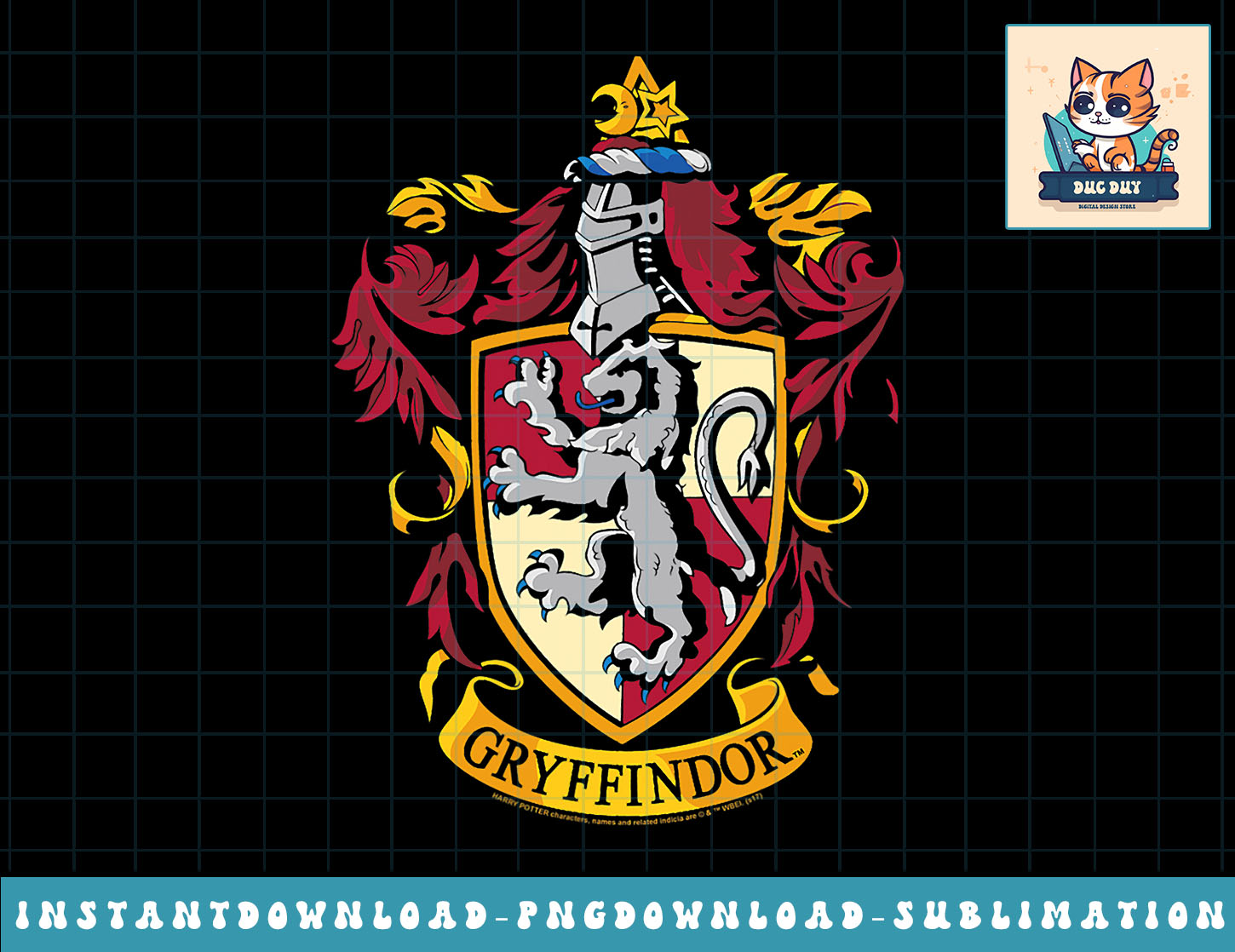 Harry Potter Gryffindor House Crest png, sublimate, digital | Inspire ...