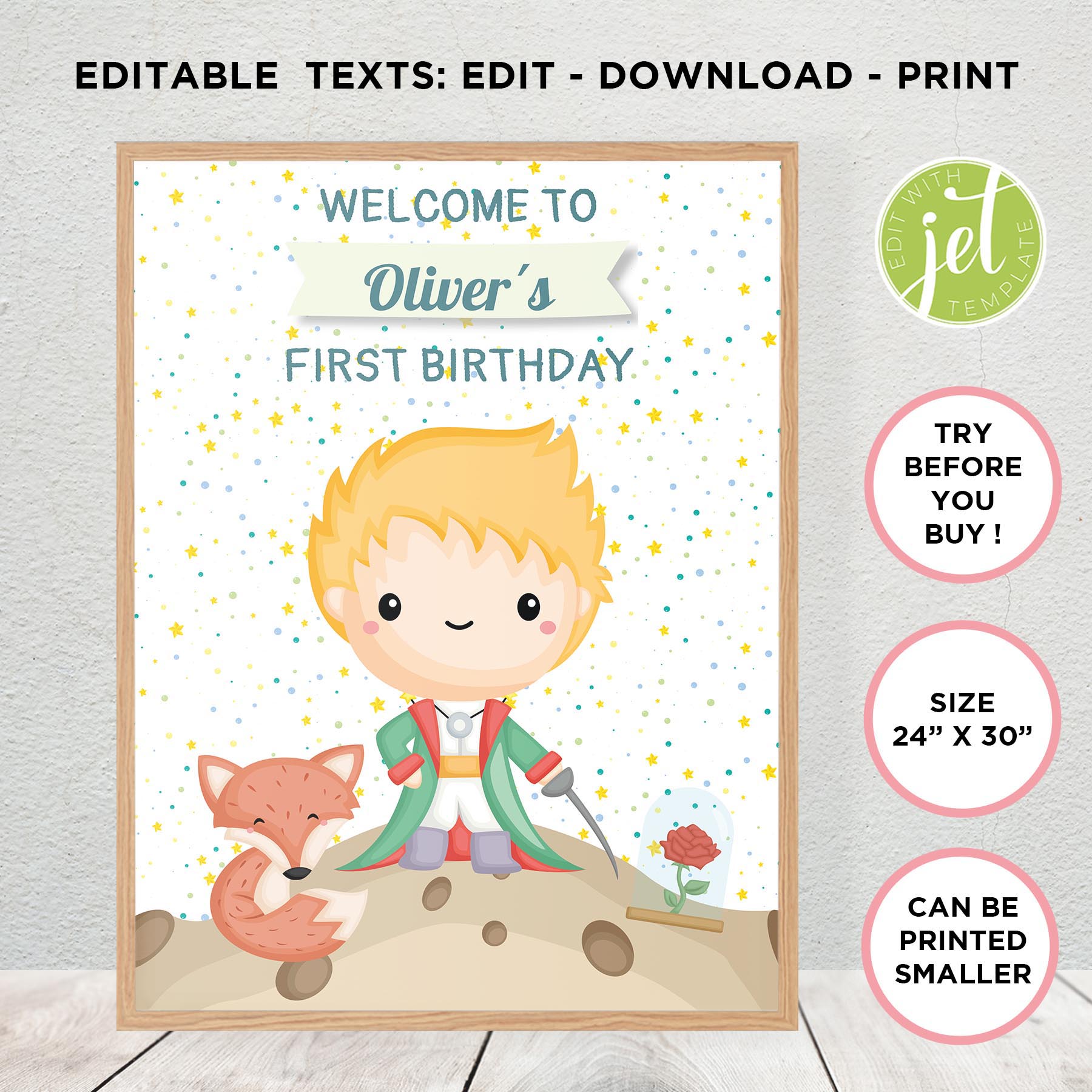 Le Petit Prince Welcome Sign, The Little Prince | Inspire Uplift