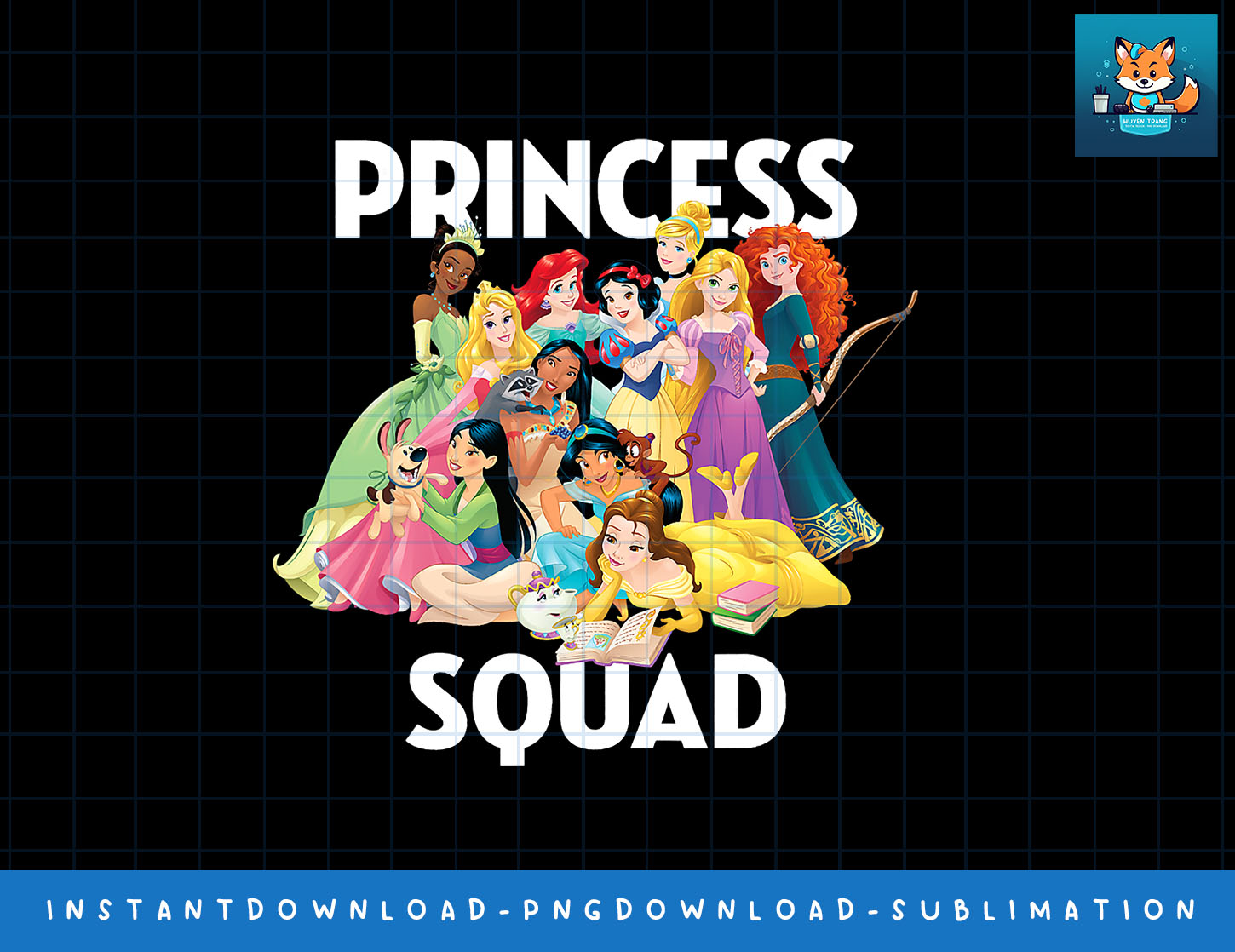 Disney Princess Squad Group png, sublimate, digital print | Inspire Uplift