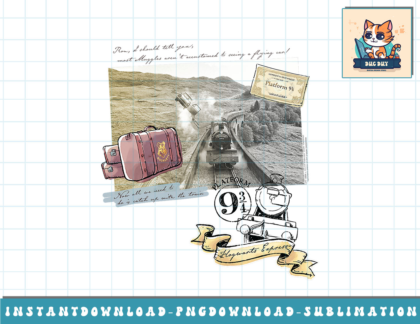 Harry Potter Hogwarts Express Flying Ford Anglia png, sublim | Inspire ...