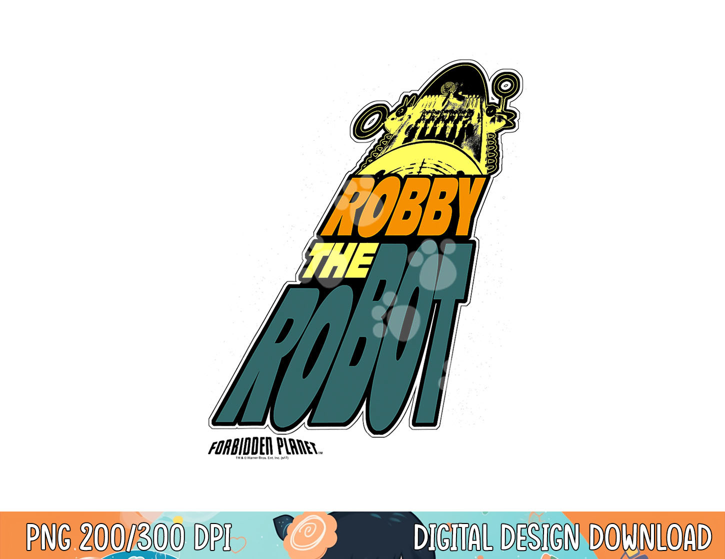 Forbidden Planet Robby the Robot png, sublimation - Inspire Uplift
