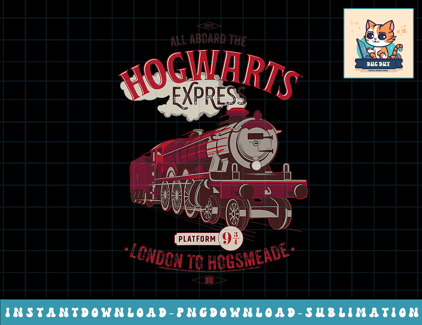 Harry Potter Hogwarts Express London to Hogsmeade png, subli | Inspire ...