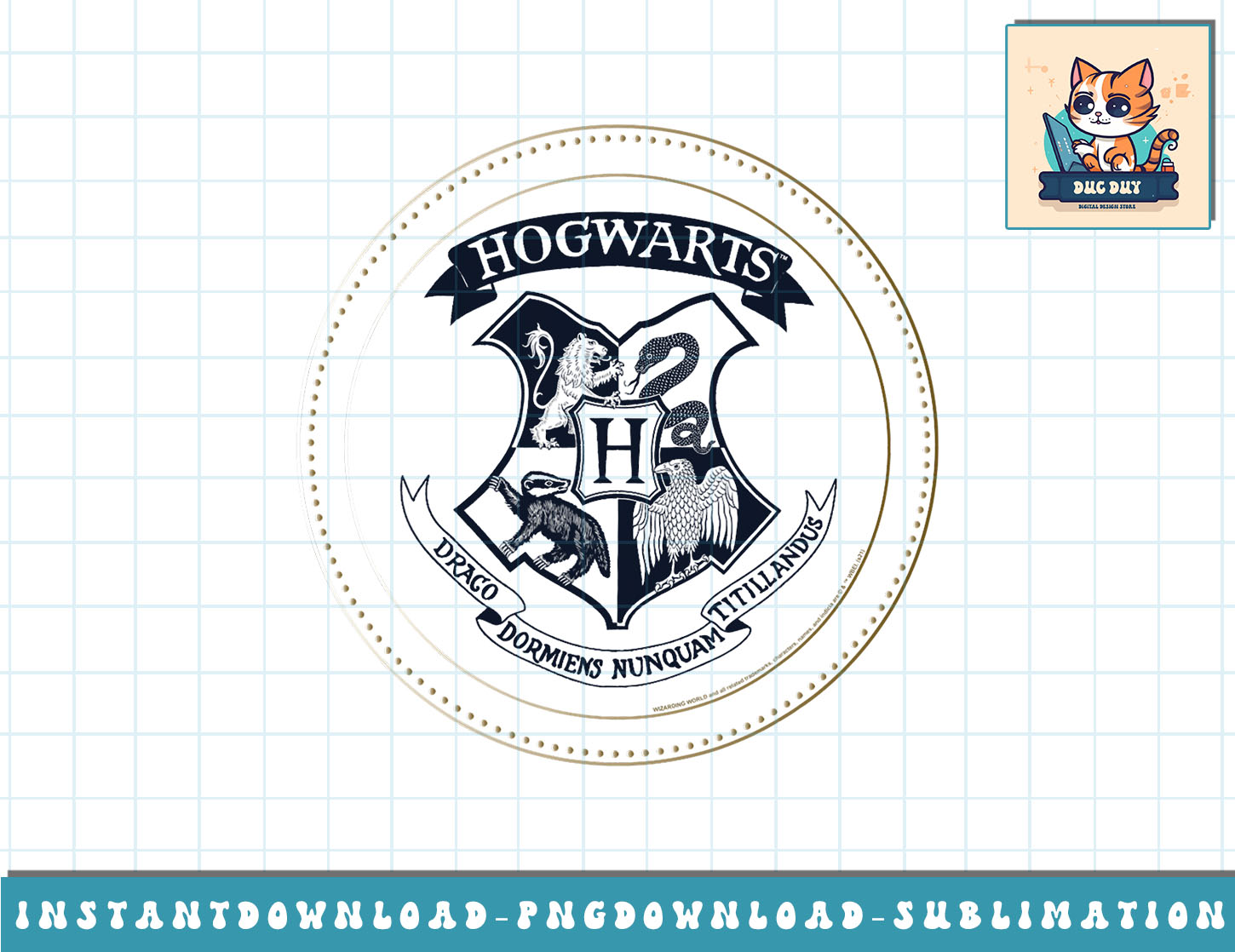 Harry Potter Hogwarts Seal png, sublimate, digital download | Inspire ...
