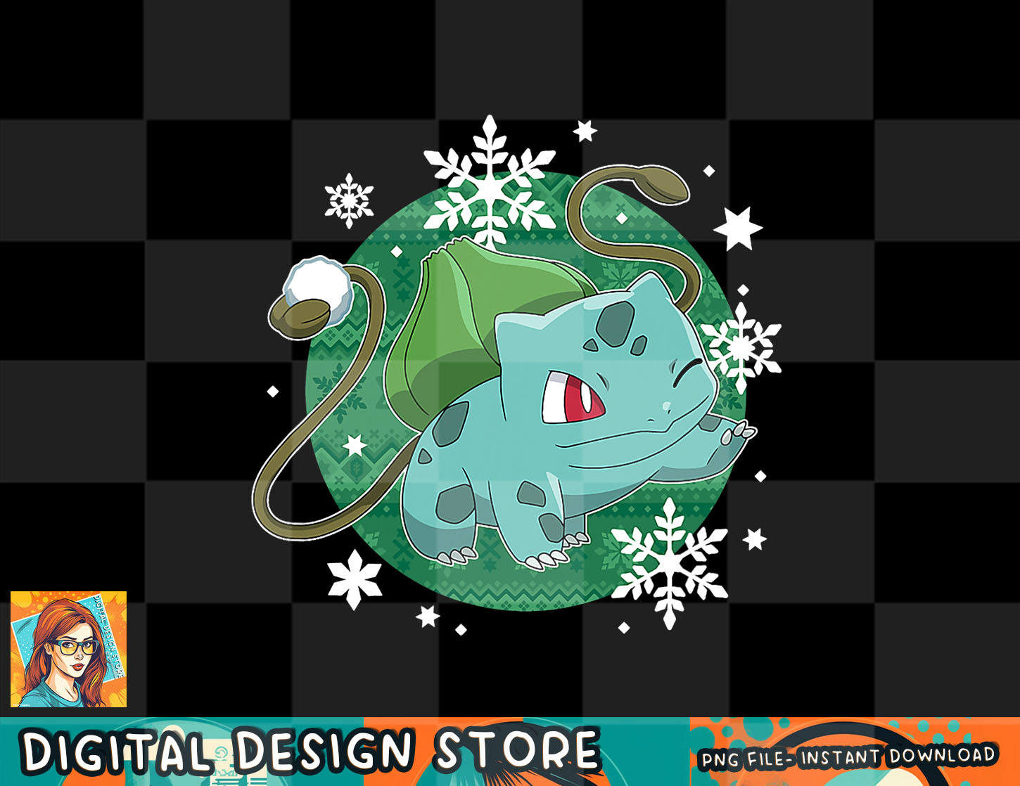 Pokemon - Bulba Pattern png, digital prints, sublimation | Inspire Uplift
