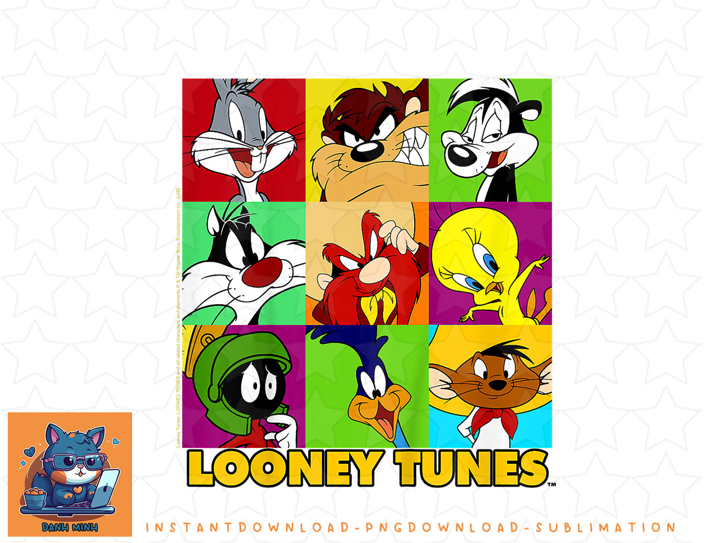Kids Looney Tunes Character Pop Art Box Up png, sublimation, | Inspire ...